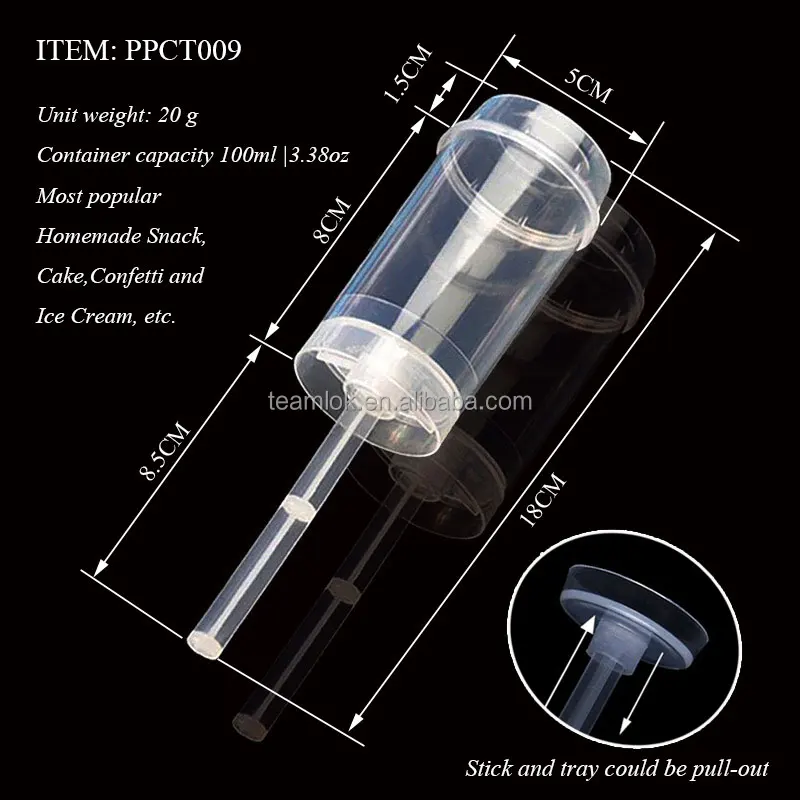 Ice Cream Push Pop Container|food Grade Pp Push Up Pops Ice Cream ...