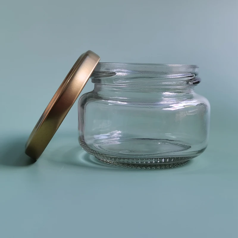 Caviar Jar - Small Mini Glass Jars with Tin Lids 1.75 Oz