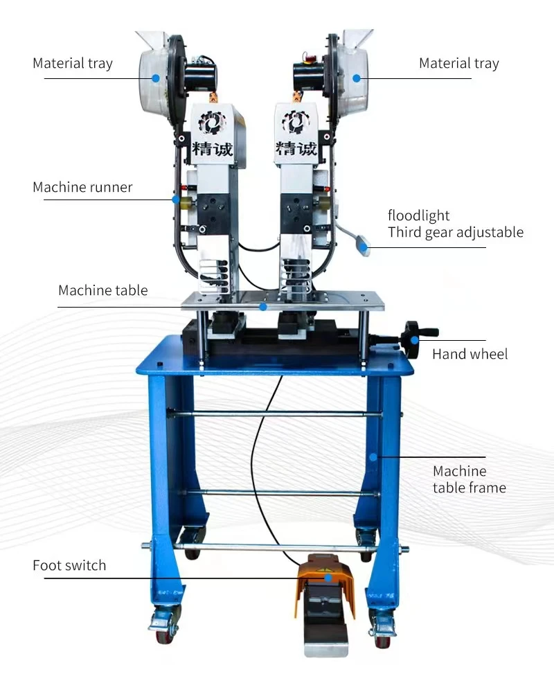Double Eyelets Press Machine Automatic Eyelet Machine For Packaging ...