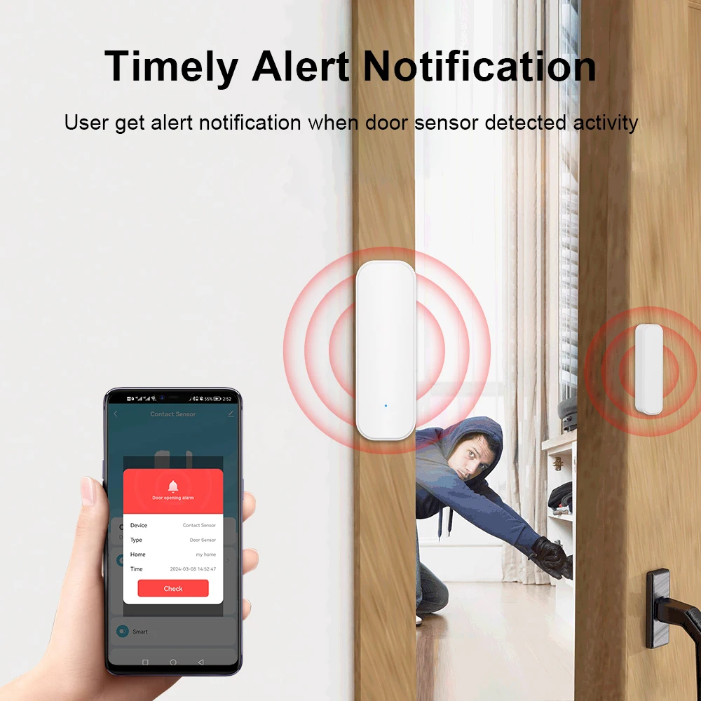 WALE Wireless Door Contact Sensor - Smart Home Security