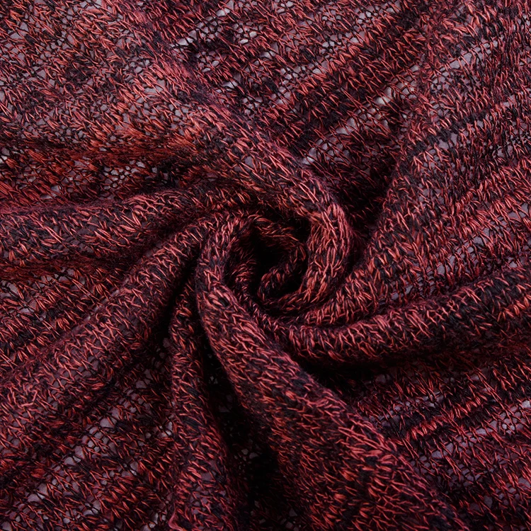 98%polyester 2%spandex Cationic Black Yarn Knitted Hacci Sweater Fabric ...