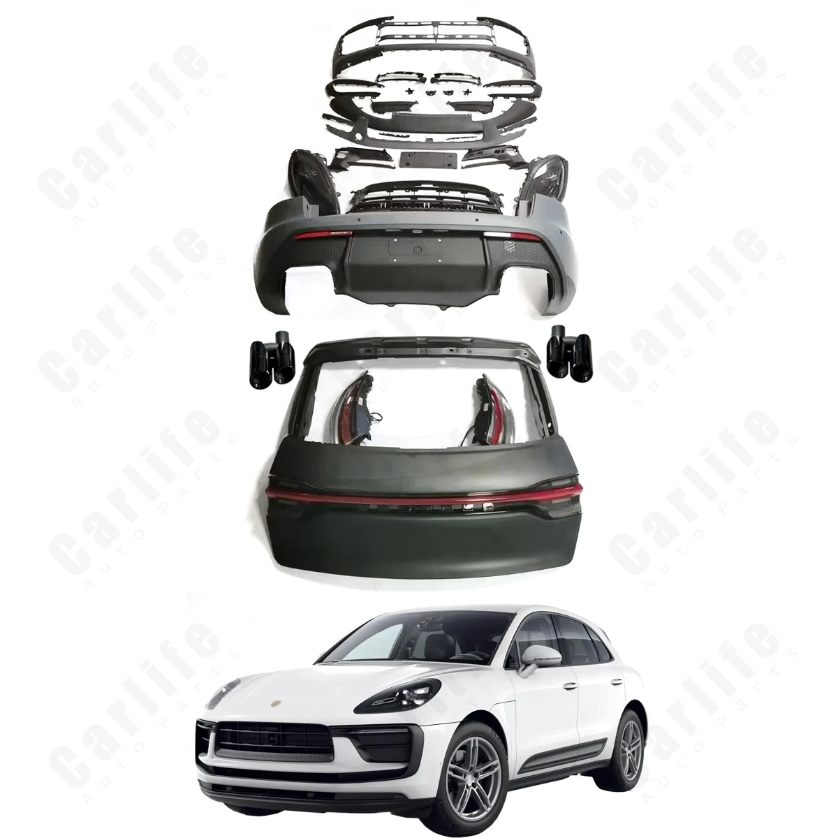 Factory Price Bumpers Bodykit Contain Tailgate for Porshe Macan 95B.1 ...