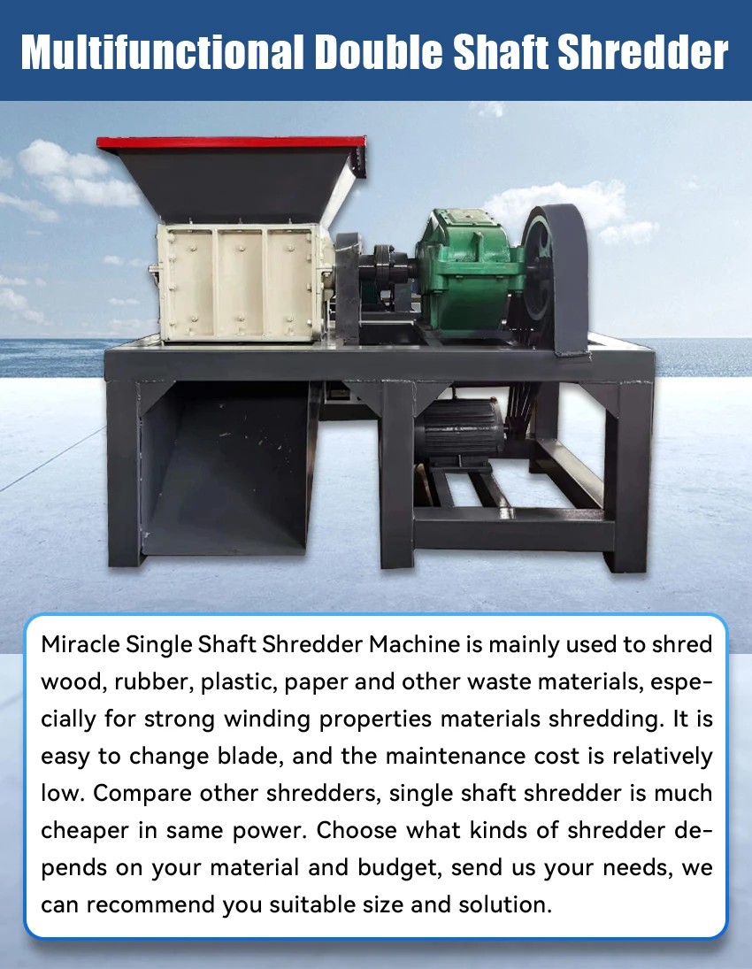 Miracle D200 Automatic Single Shaft Shredder Plastic Recycle Machine ...