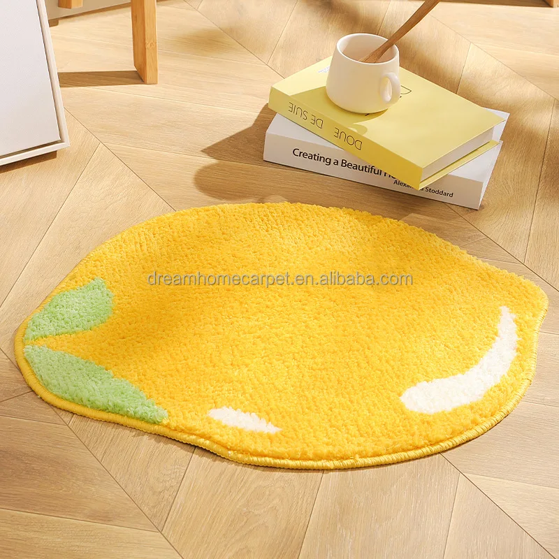 Cute Fruit Tufting Carpet Door Mat Soft Thick Fluffy Tuftted Bathroom ...