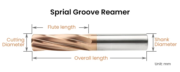 Custom 16mm 5.5 Spiral Reamer - Precision Tool for Lathe