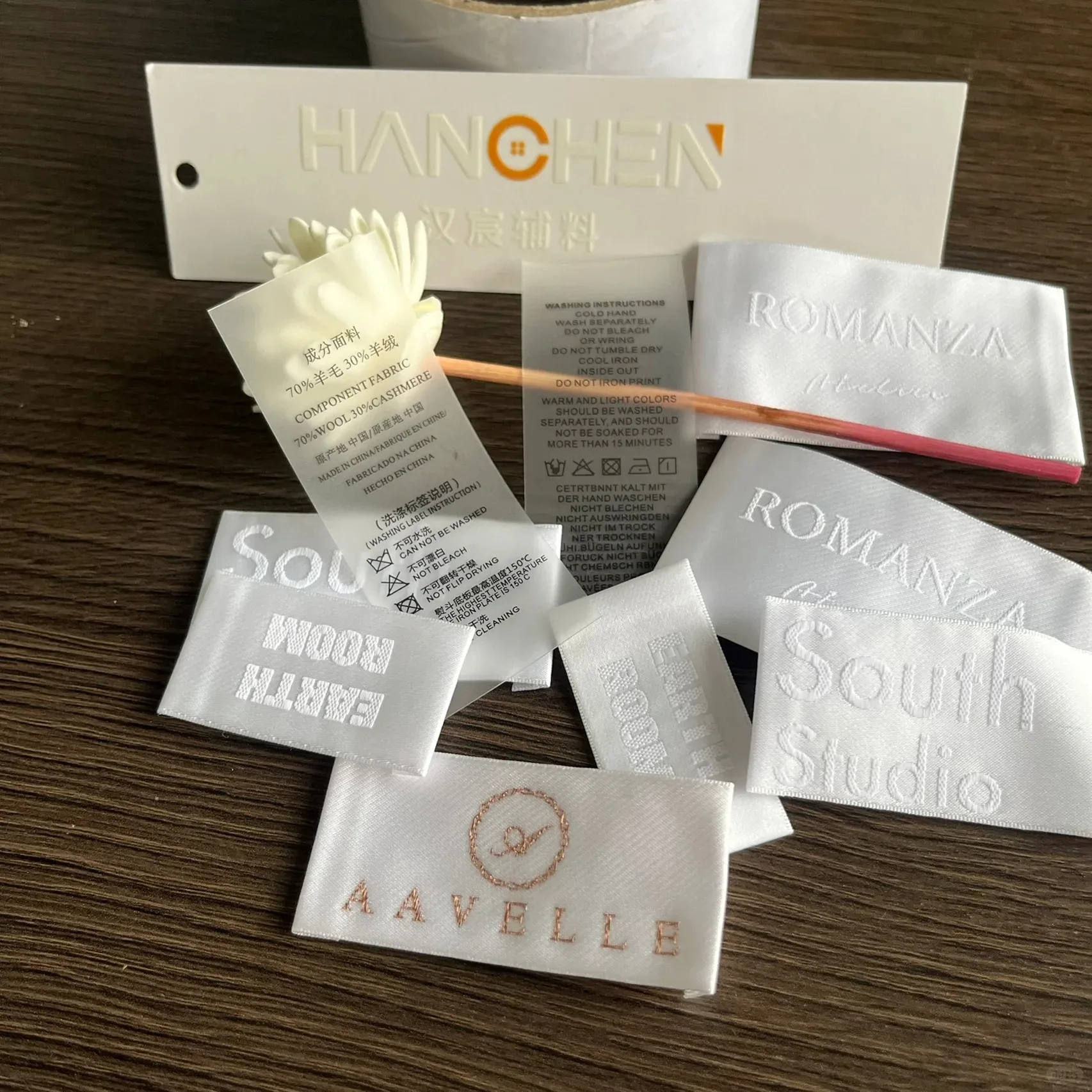 U9 Nfc Tag Woven Laundry Label Clothing Washable Woven Fabric Rfid Uhf ...