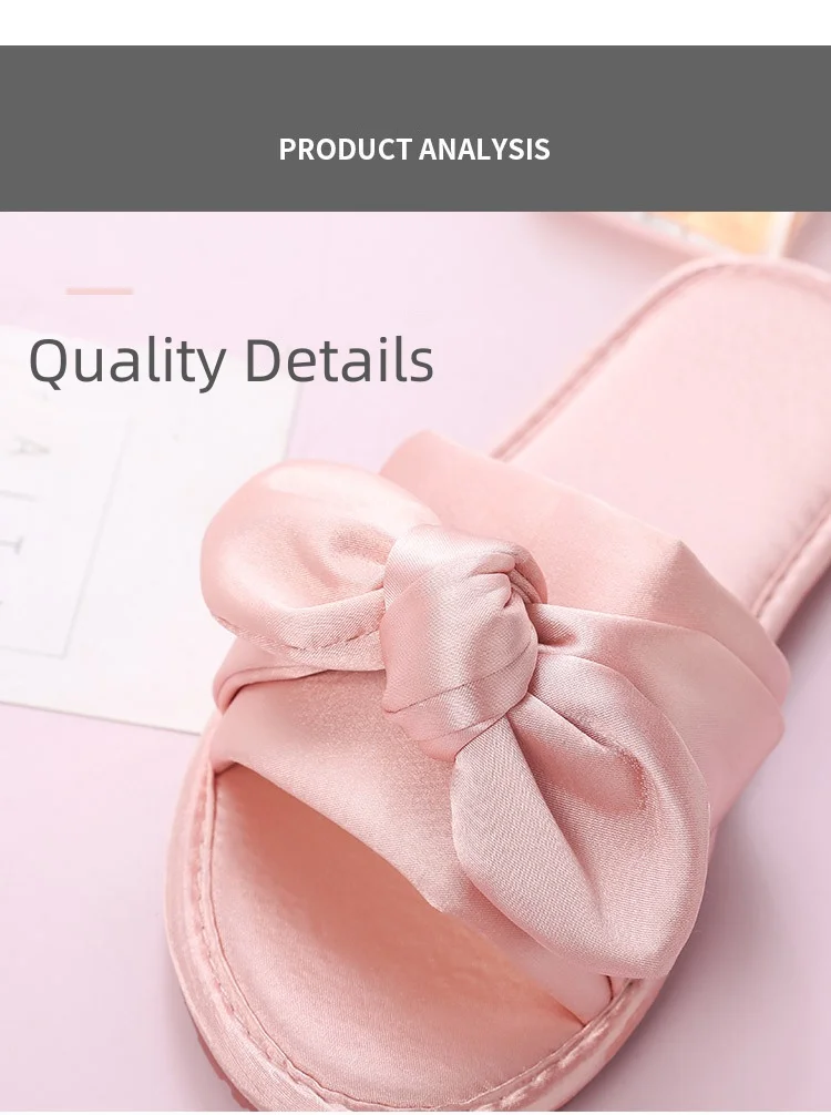 Customized Embroider Logo Red Silky Slippers Party Women Girls Bride ...