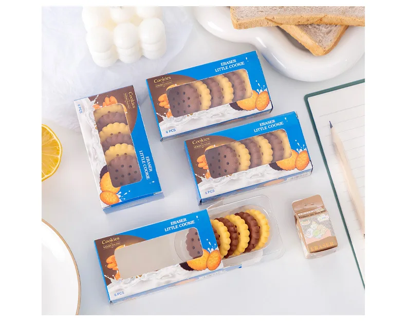 Kawaii Cookie Shaped Eraser - Perfect for Children's Stationery