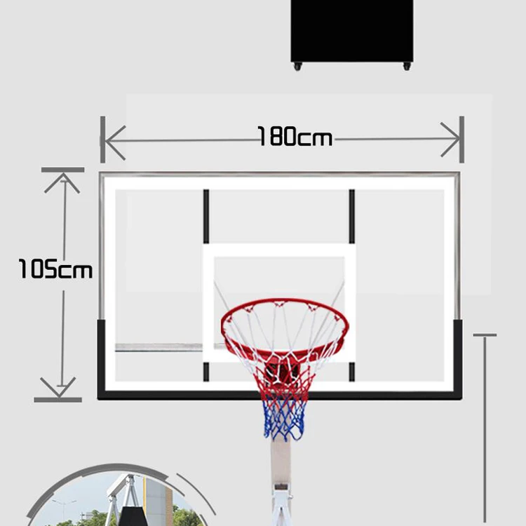 Indoor Foldable Adults Basketball Backboard Board Steel Stand Portable ...