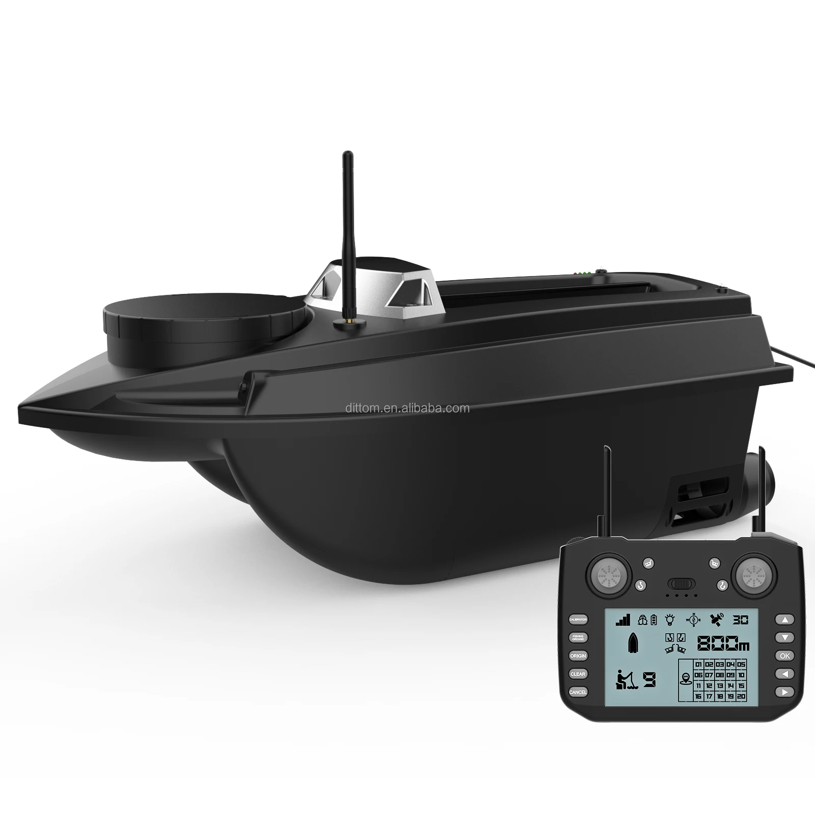 V030 GPS Fishing Bait Boat - 12V RC Fishing Boat with 800M Control ...