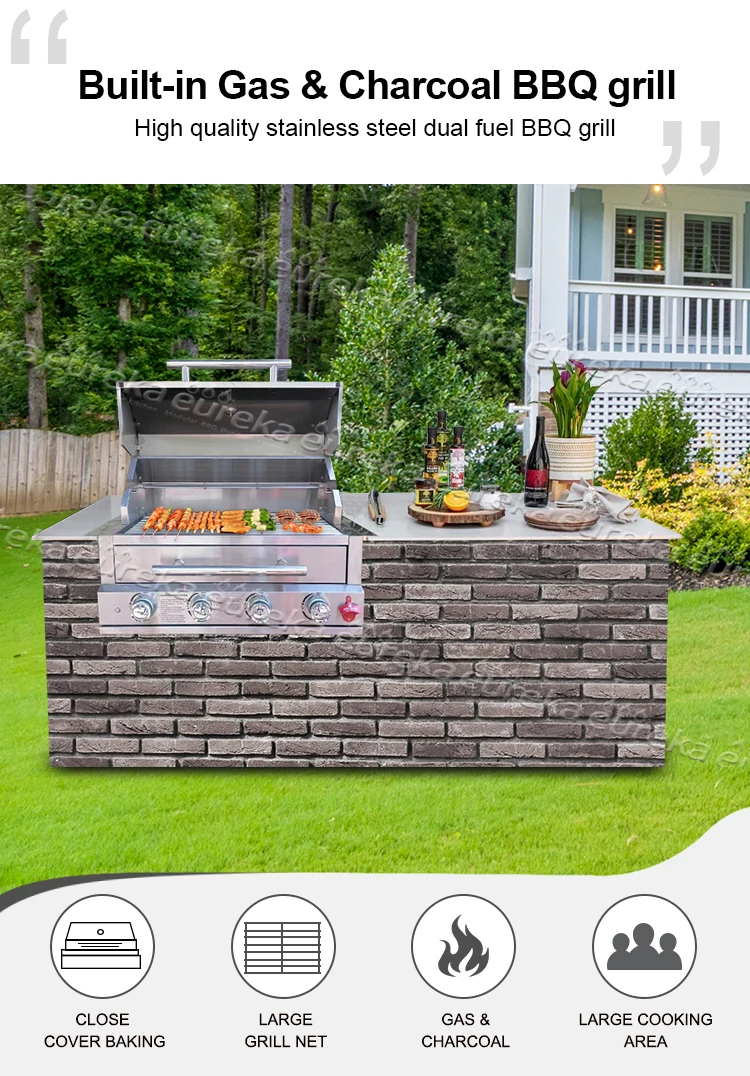 Outdoor Kitchen Long Island Gas Bbq Grill Portable Portable Stainless ...