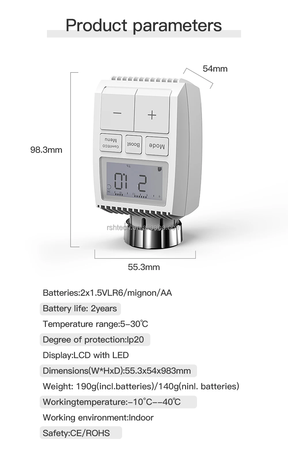 Tuya Wifi/zigbee/ble Smart Thermostatic Radiator Valves