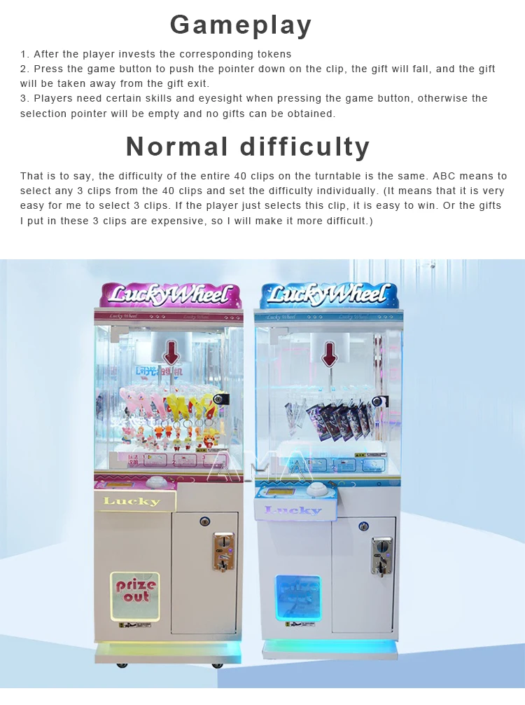 AMA Exquisite Mini Coin-Operated Vending Machine Lucky Wheel Free Spin ...