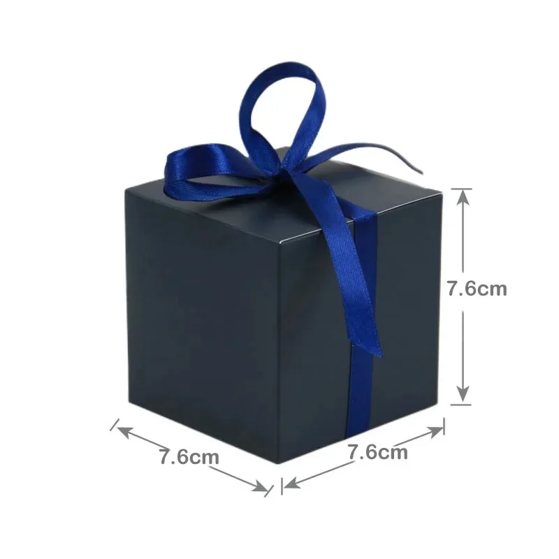 New Solid Color Square Paper Box Bright Candy Box 7.6cm Small Gift ...