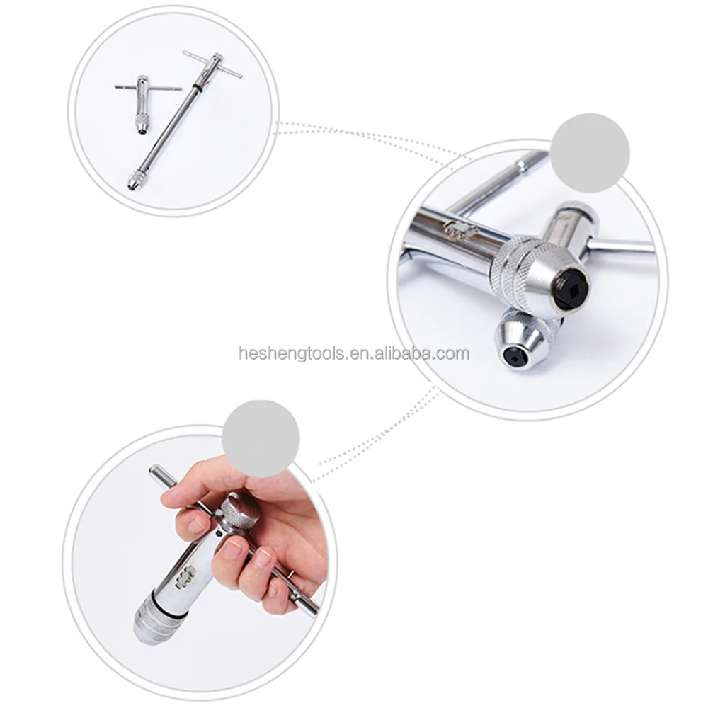 Hss M5-m12 Adjustable Reverse T-handle Ratchet Wrench Tap With Reverse ...