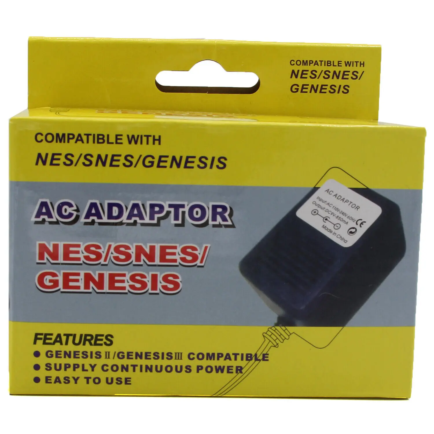 3 In1 Us Plug Ac Dc Adapter Power Supply Charger Hyc-9v50 For Nes For ...