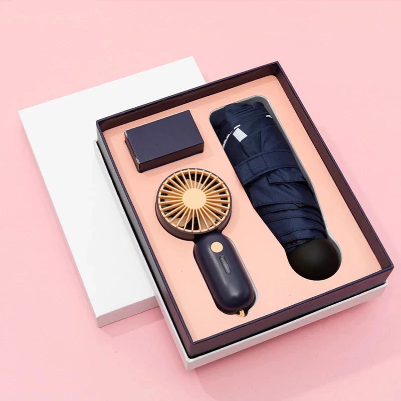 Custom Promotional Gift Sets - Small Fan and Umbrella