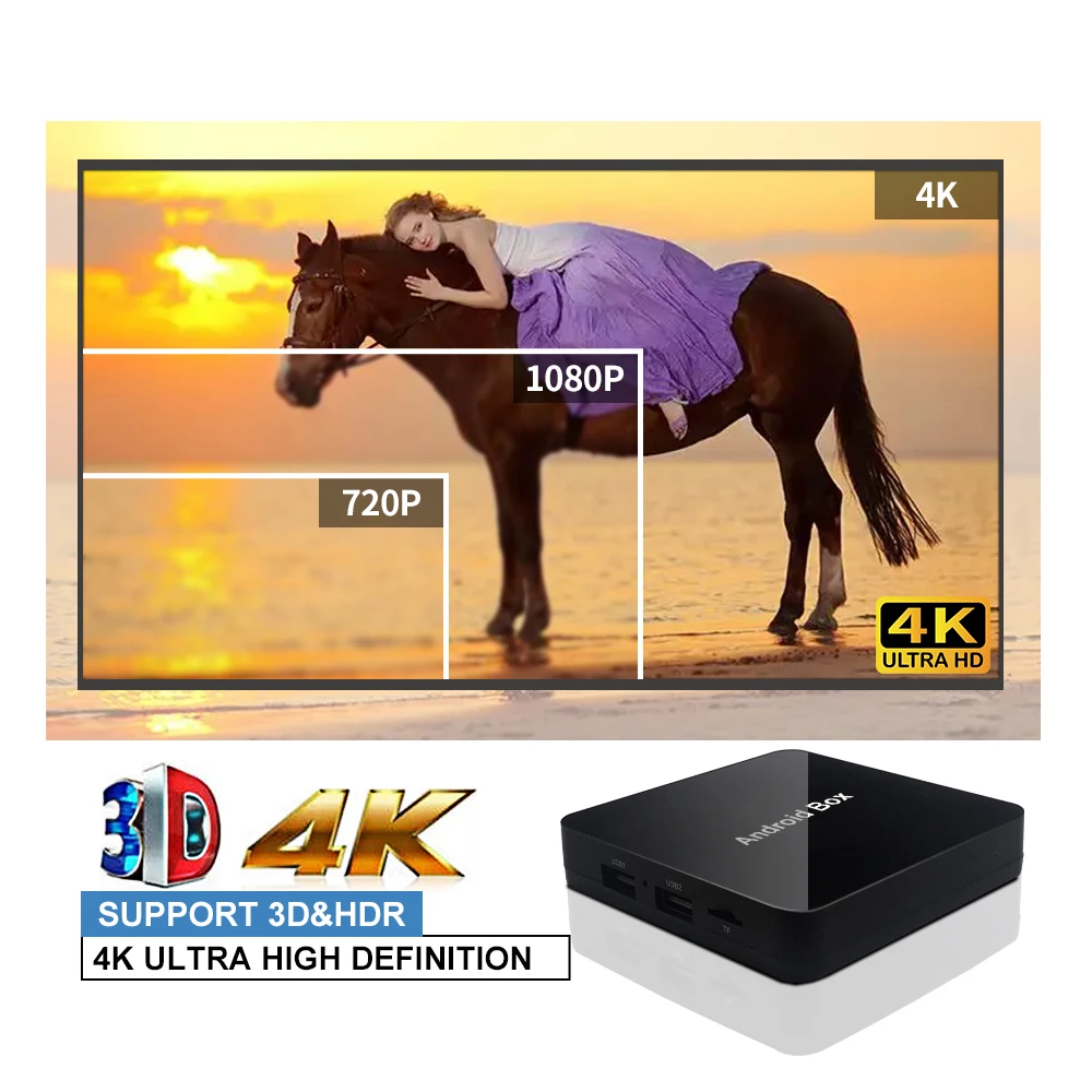 H616 6k Ott Tv M3u Smart Android Tv Box Hd Hevc H.265 Terestrial Dvb-t2 ...