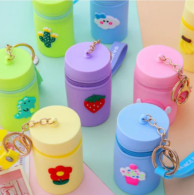 Cute Bucket Portable Bucket Coin Purse Silicone Coin Bag Sundries ...