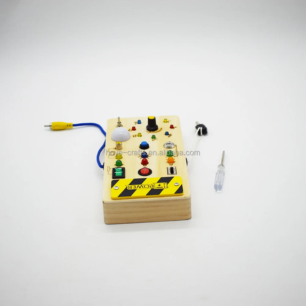 Montessori LED Light Switch Toy - Fun Educational Busy Board