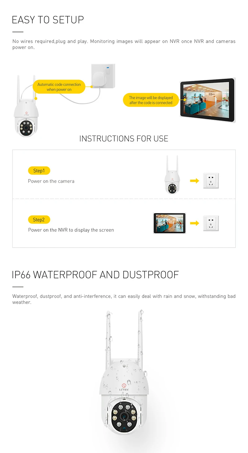 Lclctek Tuya Smart 4ch Wireless 3mp Nvr Kit With 10" Lcd Screen Monitor ...