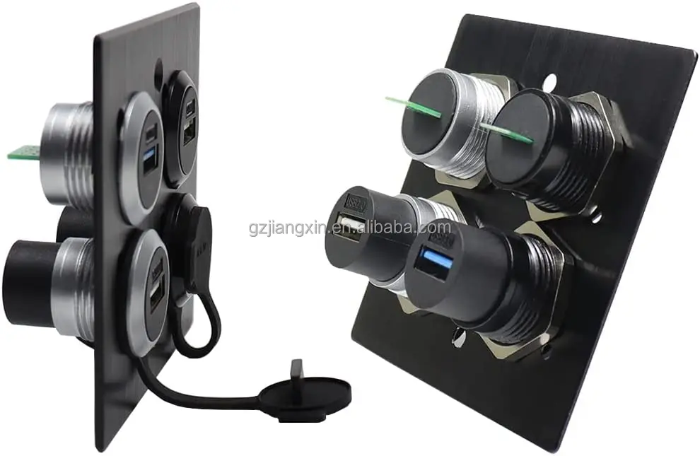 Rj45 Shielded Panel Mount Coupler Cat6a Female To Female Pass Through ...