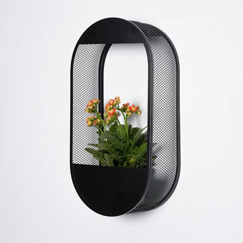 Elliptical Mesh Planter Garden Outdoor Waterproof Solar Light
