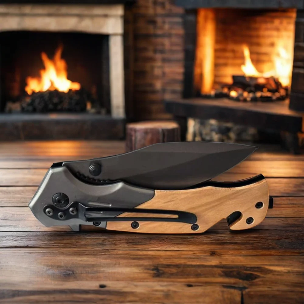 Durable Tactical Hunting Knife with 3CR13 Stainless Steel Titanium ...