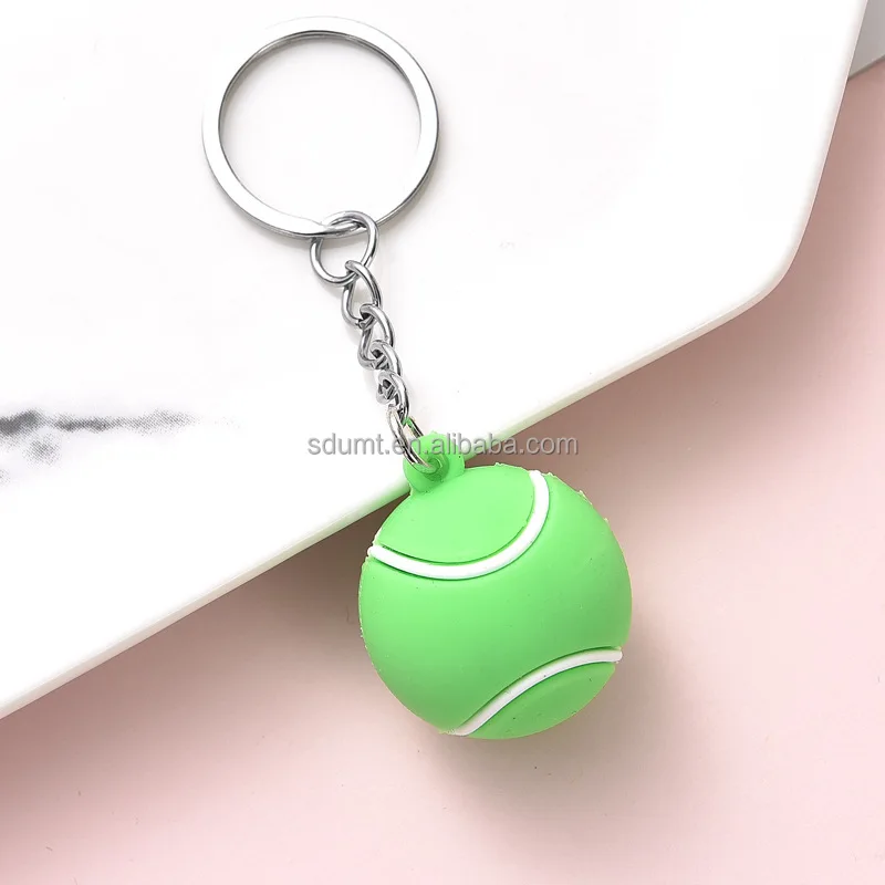 New Product Pvc Basketball Football Key Chain Rugby Key Ring Tennis ...