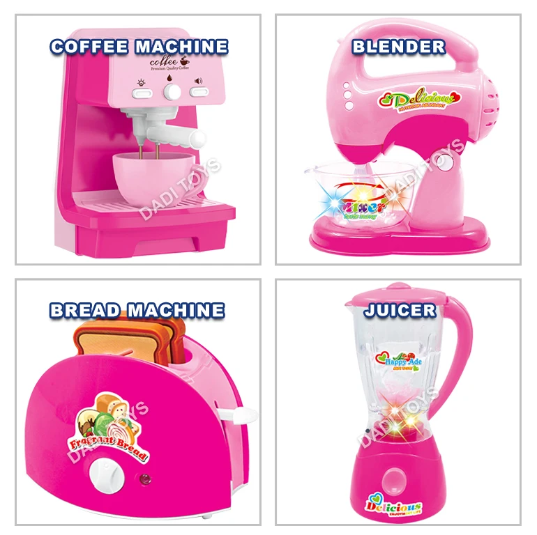 Electric Sound Light Small Juicer Coffee Sewing Machine Toy