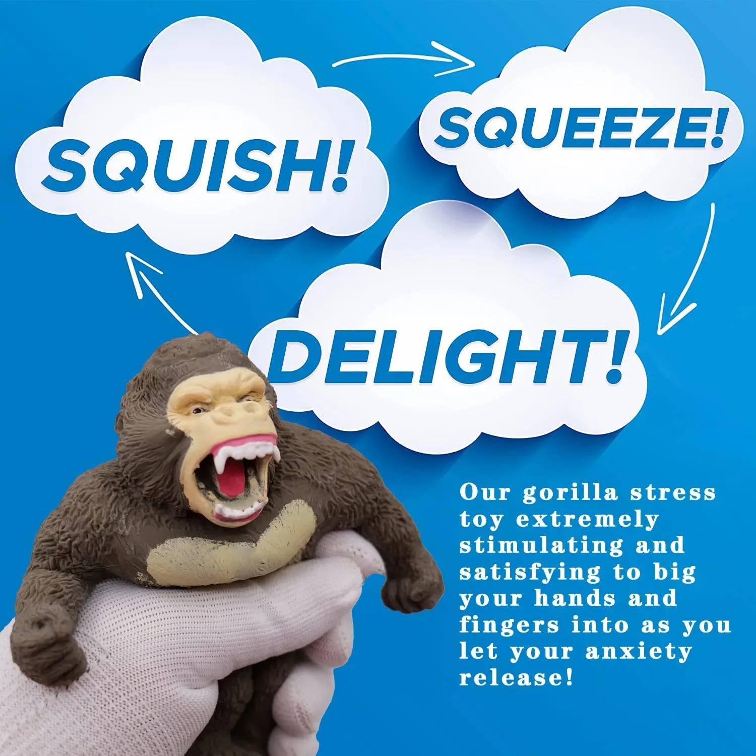 Custom Novelty Squishy Monkey Decompression Funny Squishy Toy Fidget ...