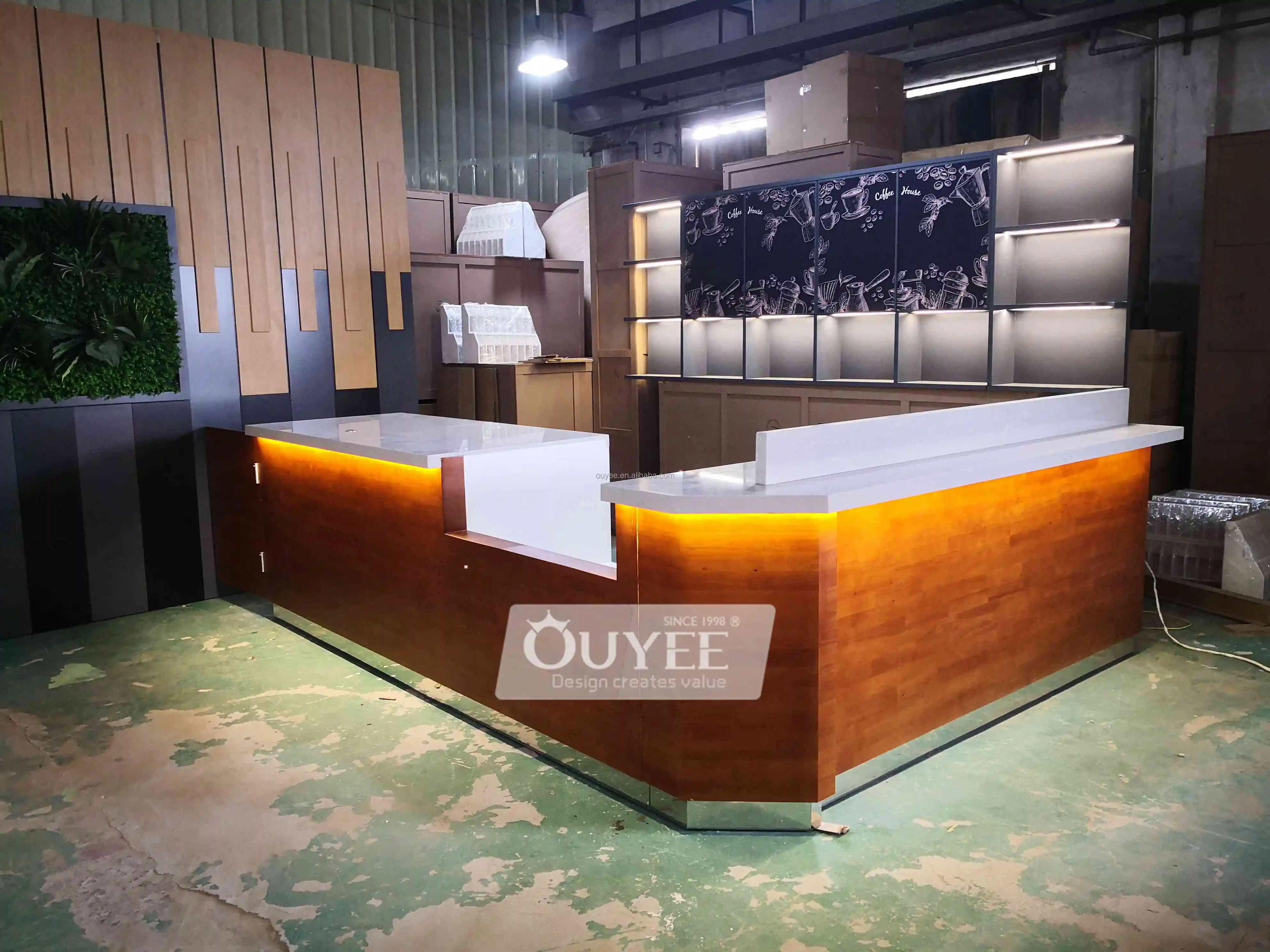 Custom Modern Commercial Cafe Interior Design And Luxury Coffee Shop ...