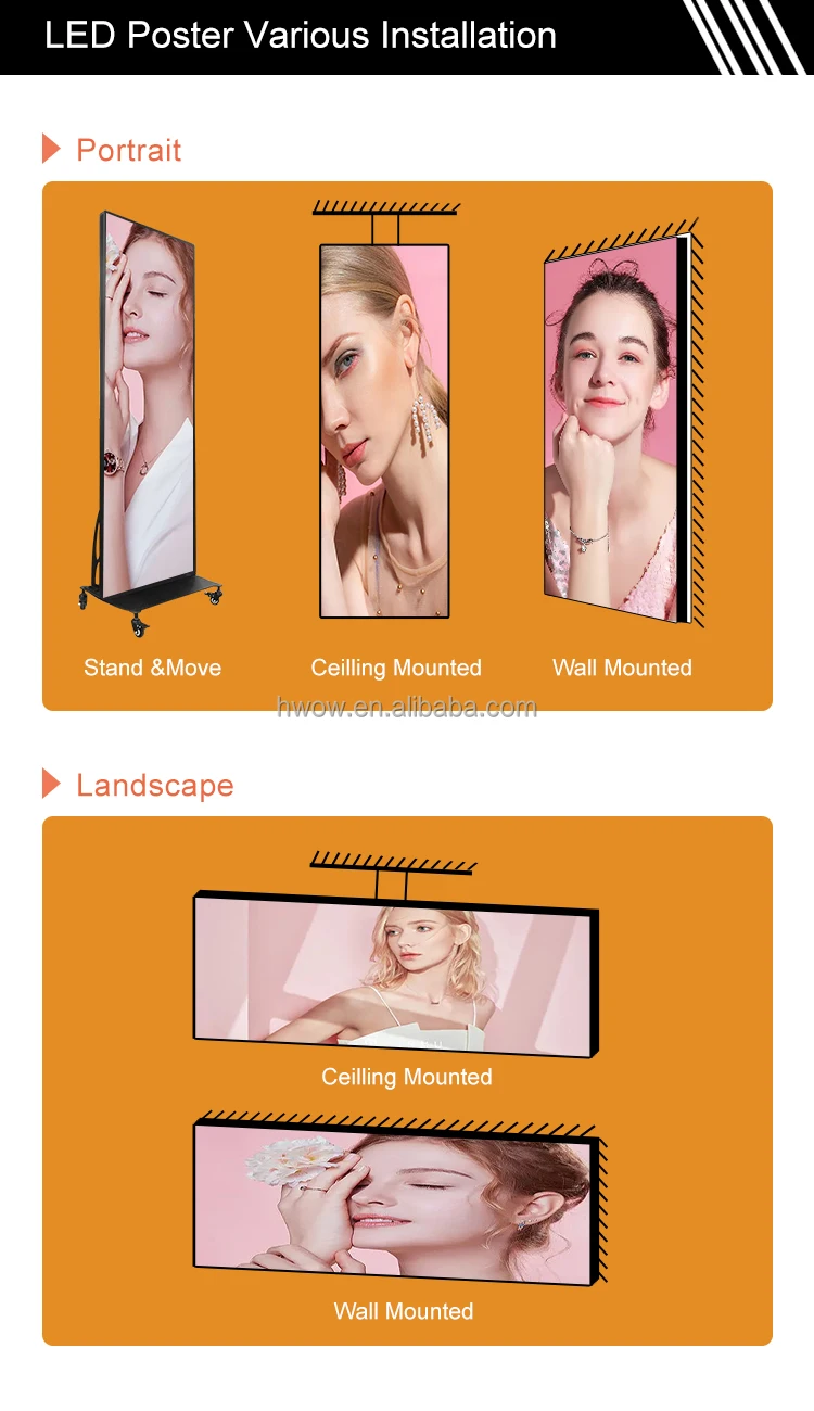 Indoor Poster LED P2.5 Digital Sign Advertising Display