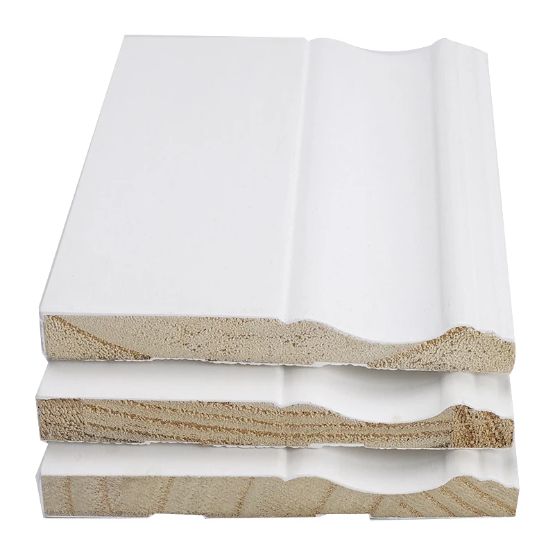 Baseboard Molding White Solid Wood Paint Frame Mouldings Wooden ...