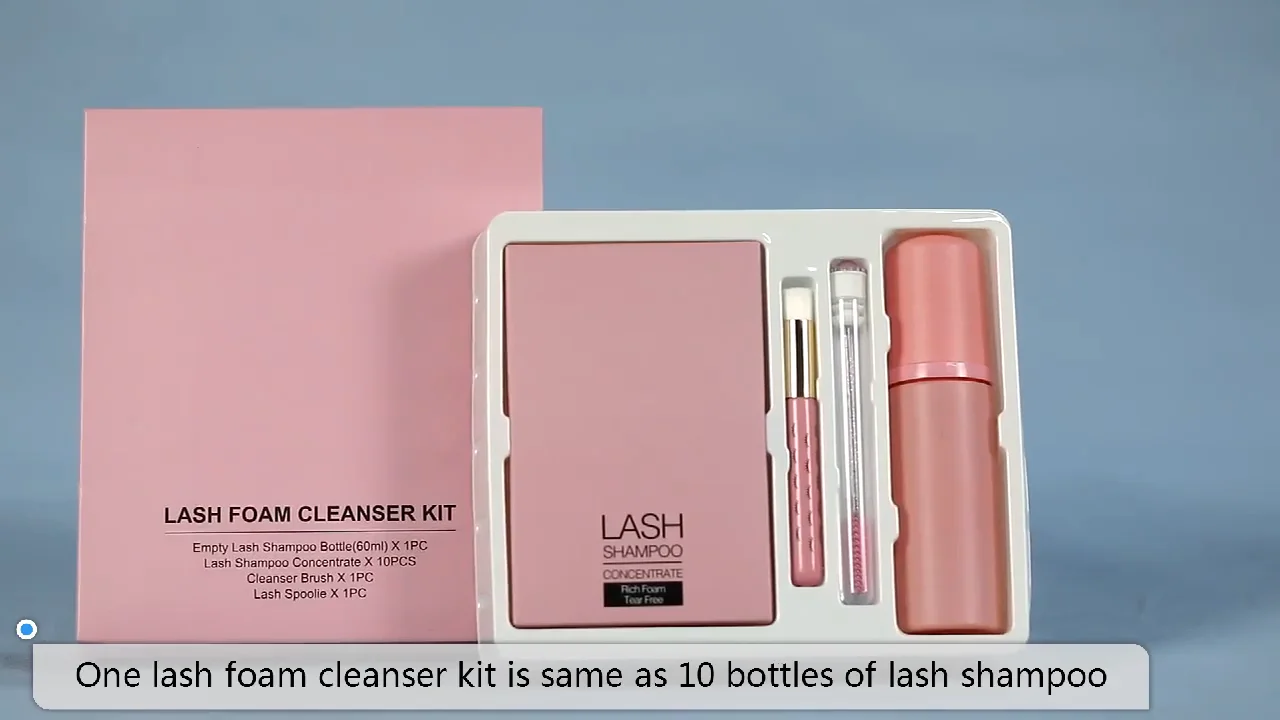 Lash Shampoo Concentrate Kit Eyelash Extension Cleanser Concentrate Bulk Liquid Kit Lash Foam ...
