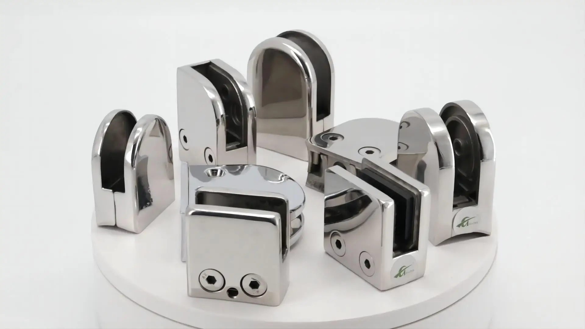 Frameless Glass Railing Round Type Clip 304 316 2205 Stainless Steel ...