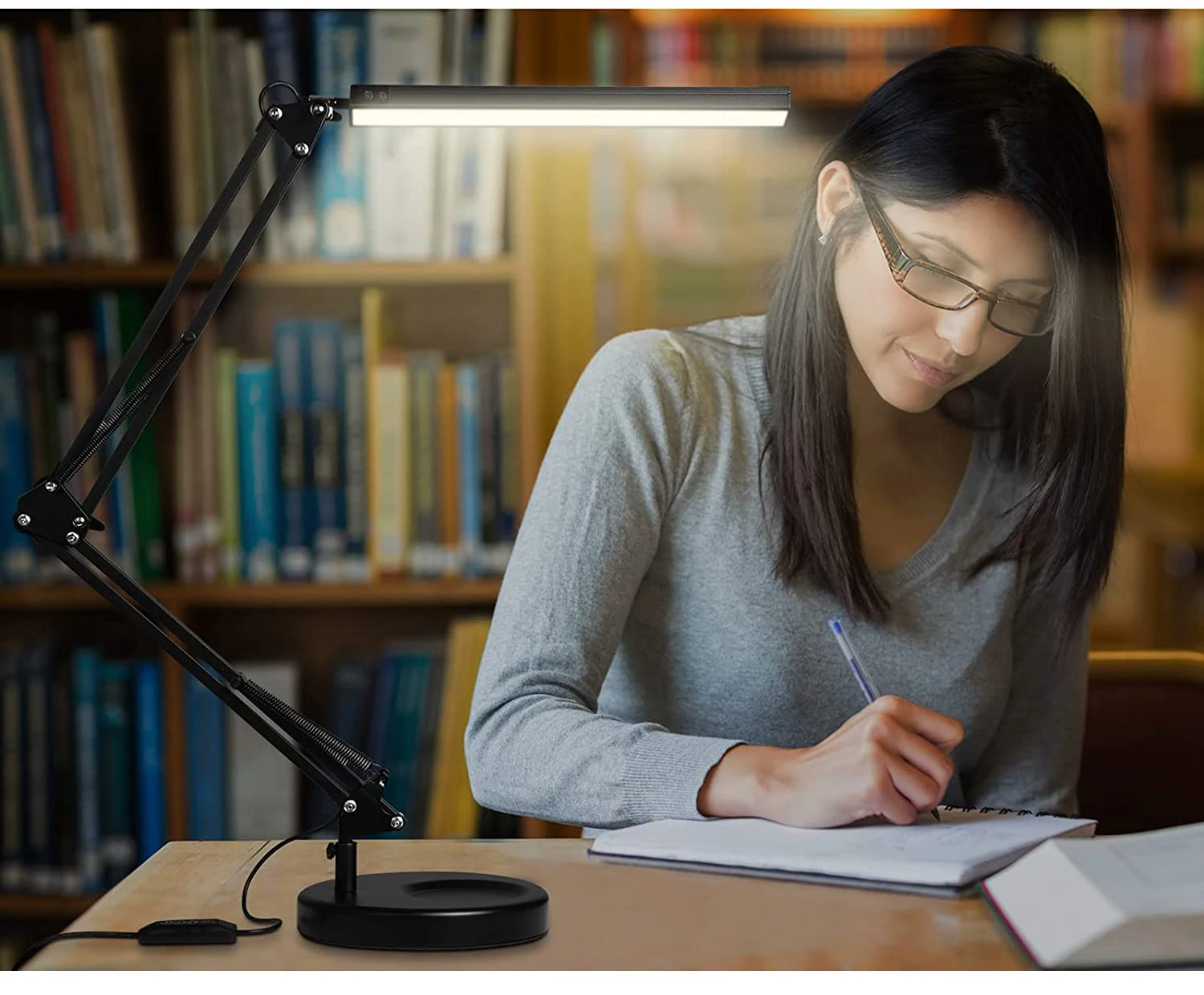 Modern Industrial Wind Mechanical Swing Arm Led Work Desk Lamp With ...