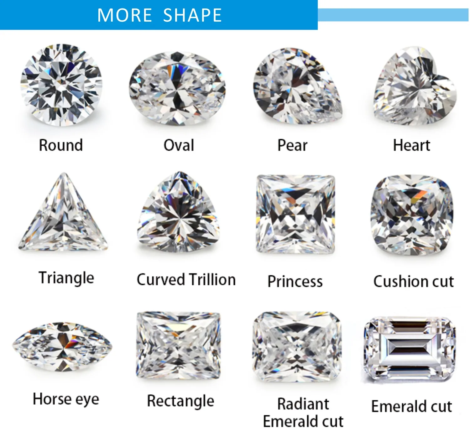 Roomy Top Quality Crushed Ice Cut White D Color Cubic Zirconia Pear Cut ...