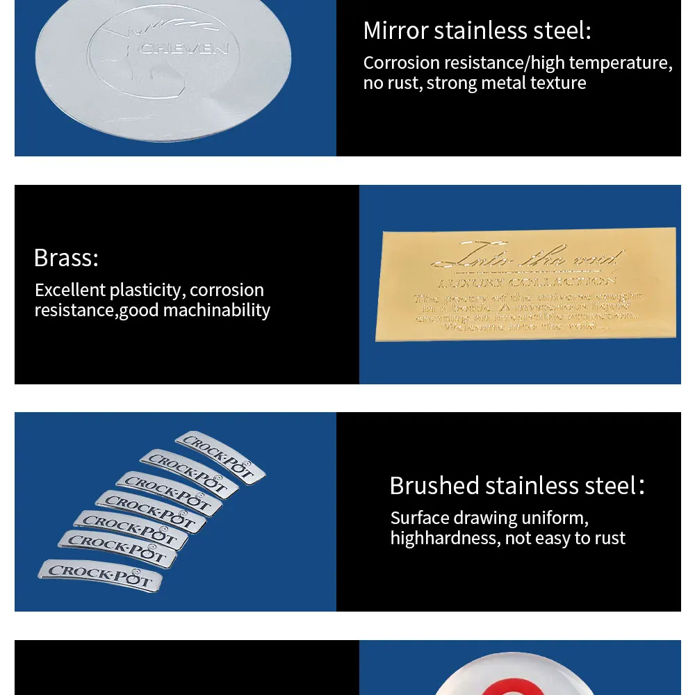 2024 Custom Metal Engraved Nameplate Logo Label Laser Etched Badge Tag ...