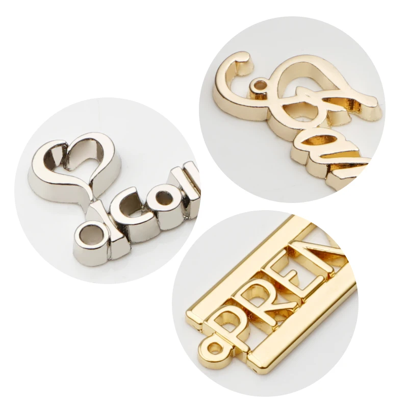 High Quality Bag Accessories Custom Gold Metal Logo,Design Small Metal ...