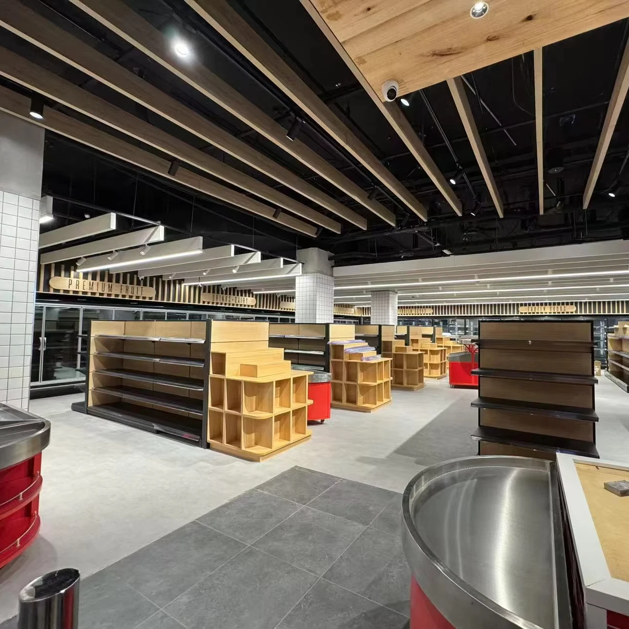 Metal Gondola Modern Supermarket Shelving Designs Minimalist Supermarket Display Shelves - Buy ...