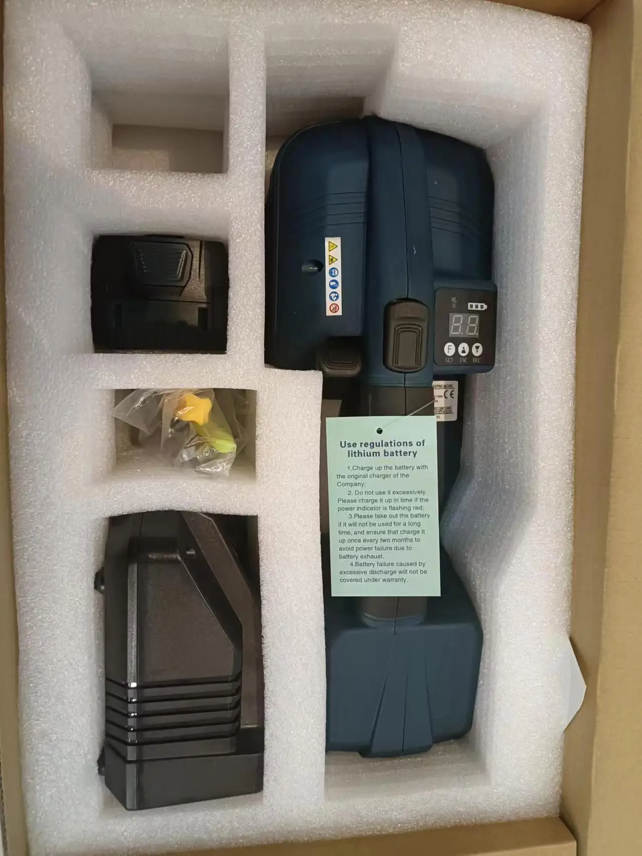 V2 Semi Automatic Handheld Electric Strapping Tool Carton Box Battery ...