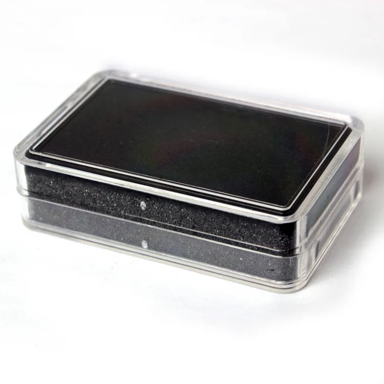 Acrylic Gemstone Container - White 18 Pcs with Black Tray