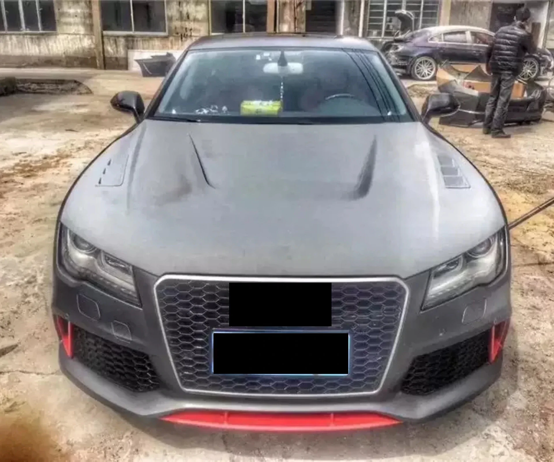 Carbon Fiber Hood Scoop Engine Cover For Audi A7 S7 Light Weight Car ...