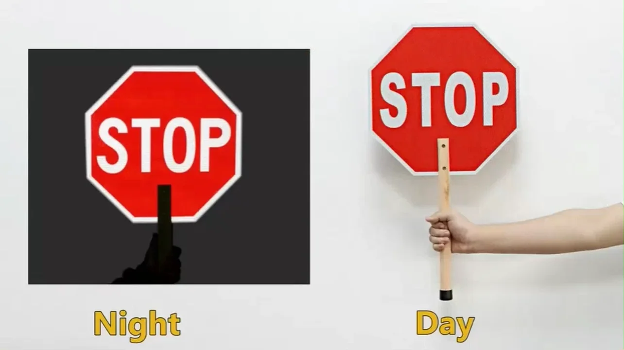 Custom Hand Held Stop Sign Aluminum 3m Reflective Traffic Road Safety ...