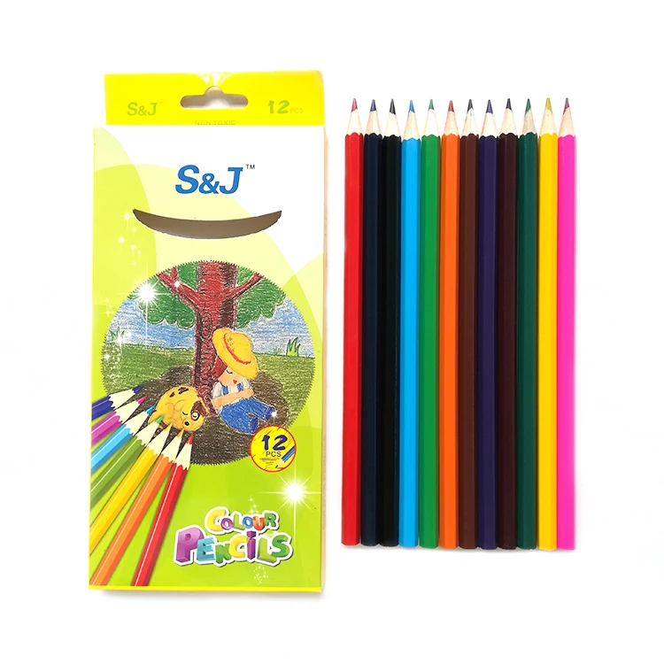 Color Pencil Wholesale En71 Astm/fsc Poplar Custom Logo Pencils Wood ...