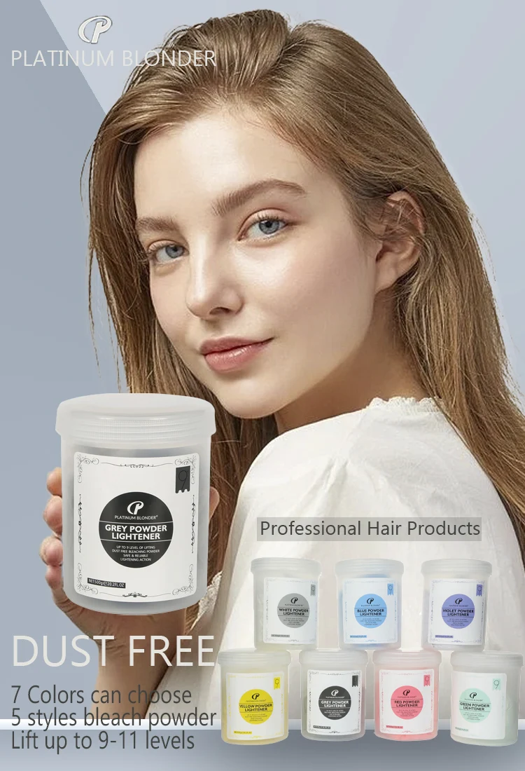 Ammonia Dust Free Lightener Blue Whitening Professional Hair Bleaching ...