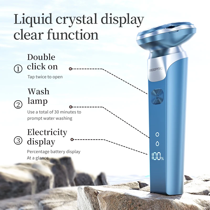 Usb Rotary Rechargeable Triple Blade Electric Shaver Usb Charging ...