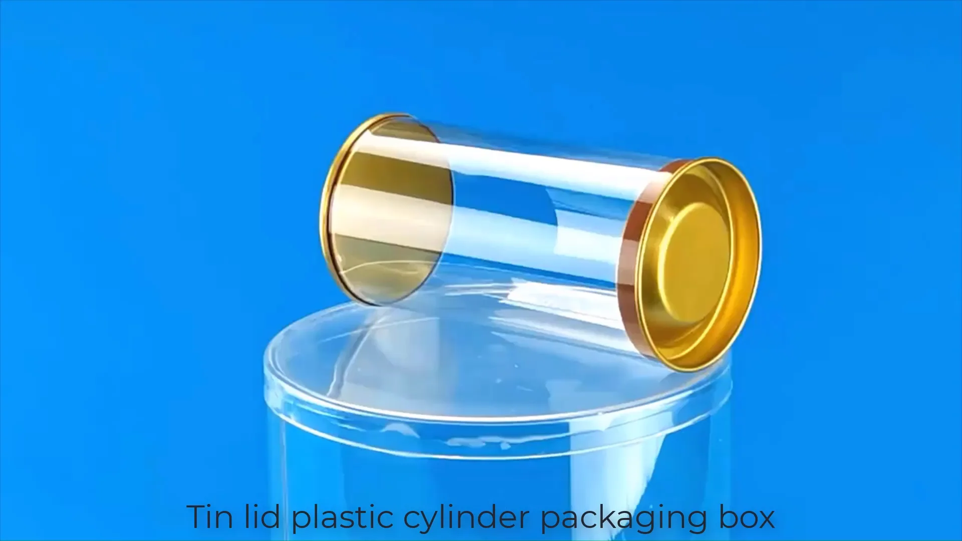 Clear Cylinder Plastic Container With Slip Over Lid Plastic Blister ...