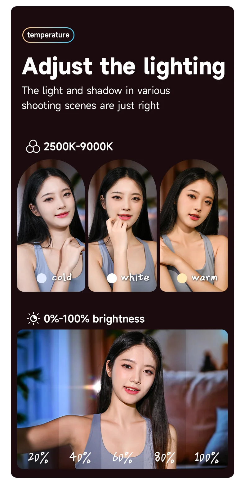 BEIYANG M27 Portable Phone Magnetic Selfie Light - 3.5W LED